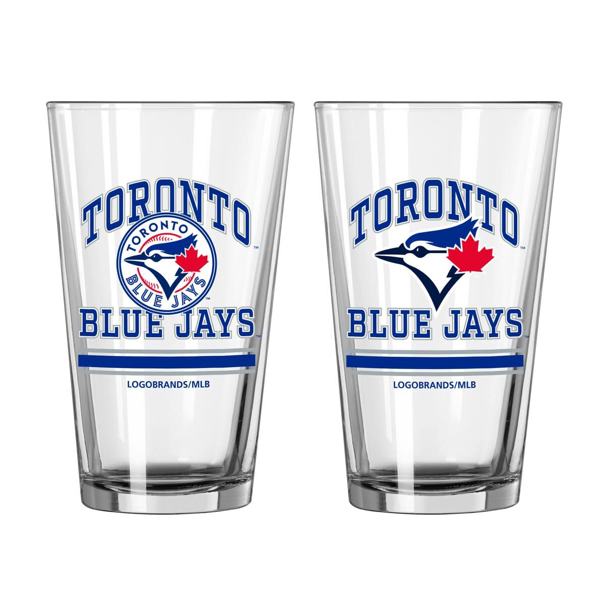 Logo Brands Toronto Blue Jays MLB Toronto Jays 16oz. Pint Glass Two ...