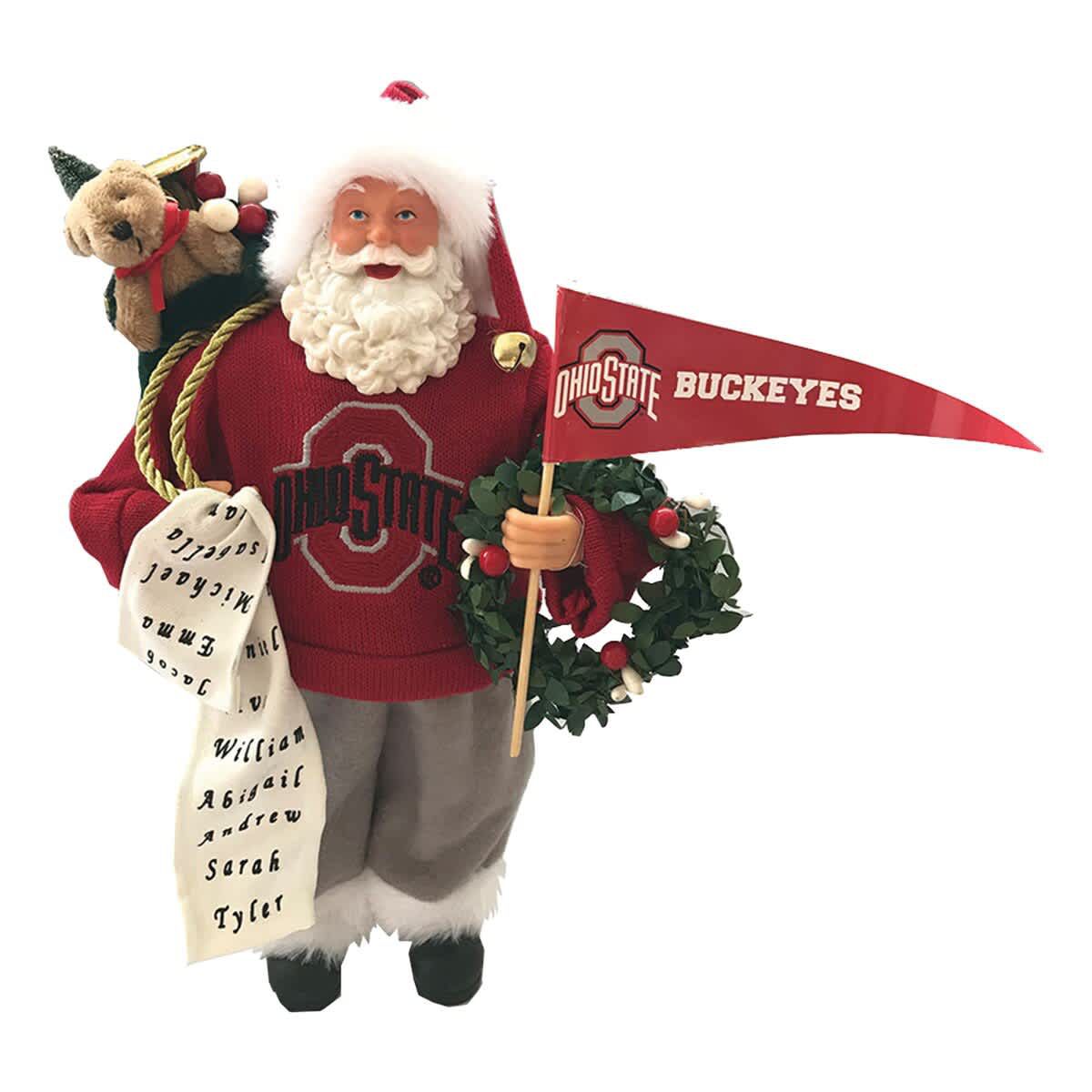 Santa's Workshop Inc NCAA Ohio State Buckeyes 12" Proud Santa | Belk