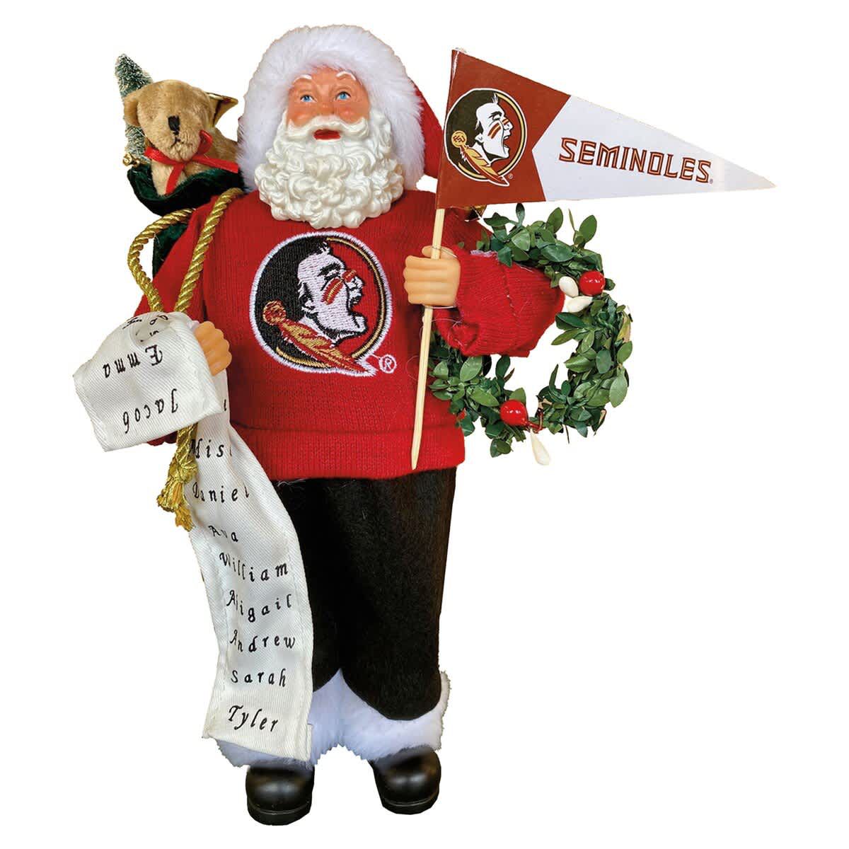 Santa's Workshop Inc NCAA Florida State Seminoles 12" Proud Santa | Belk