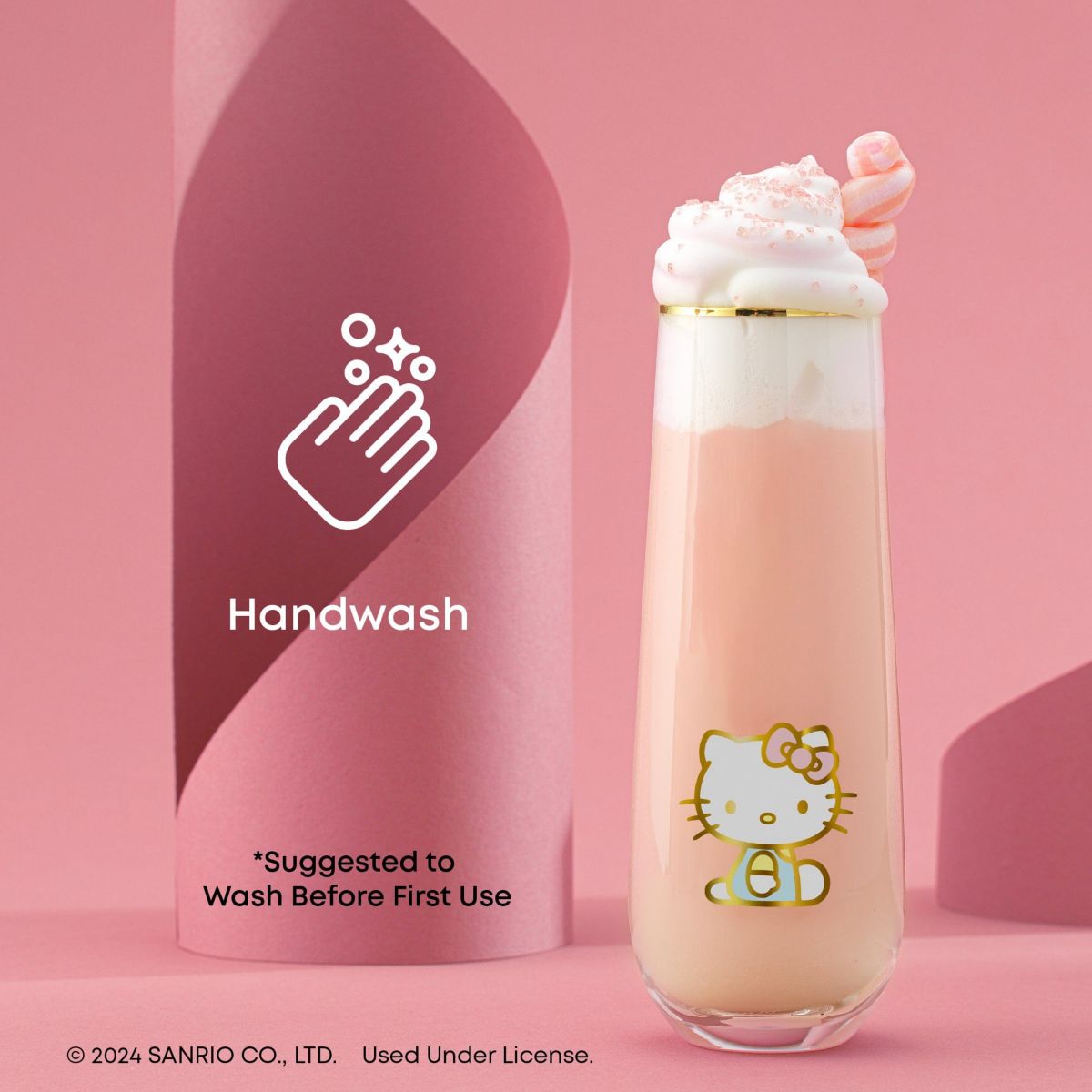 JoyJolt Hello Kitty - Stay Gold Stemless Flutes (Set of 4) | Belk