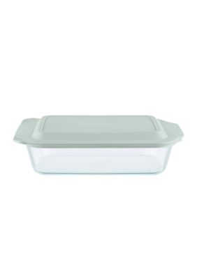 Pyrex Deep Rectangle Glass Baking Dish with Sage Green Lid | belk