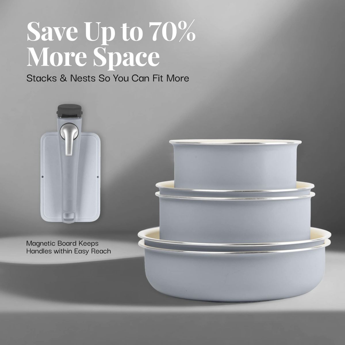 Gotham Steel Gotham Steel 18-Pc Detachable Handles Cookware Set | Belk