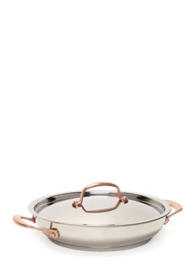 Biltmore® Stainless Steel 10-in. Everyday Pan with Copper Handles & Lid ...