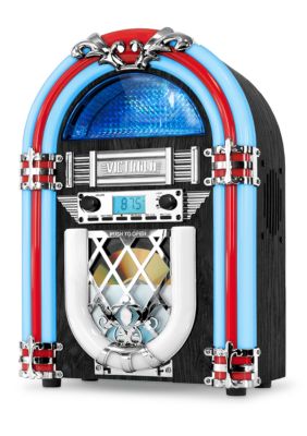 Victrola Nostalgic Wood Desktop Jukebox with Built-in Bluetooth and CD ...