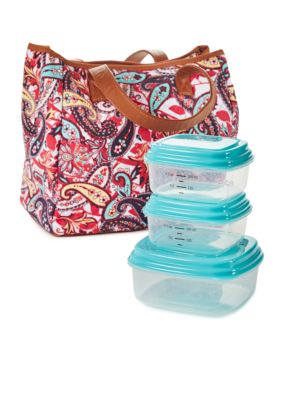 Fit & Fresh Monterrey Insulated Lunch Bag Kit with Portion Control ...