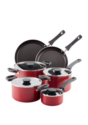 Farberware Neat Nest Space Saving Aluminum 10 Piece Nonstick Cookware ...