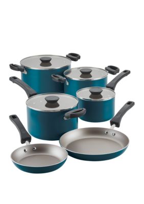 Farberware Neat Nest Space Saving Aluminum 10 Piece Nonstick Cookware ...