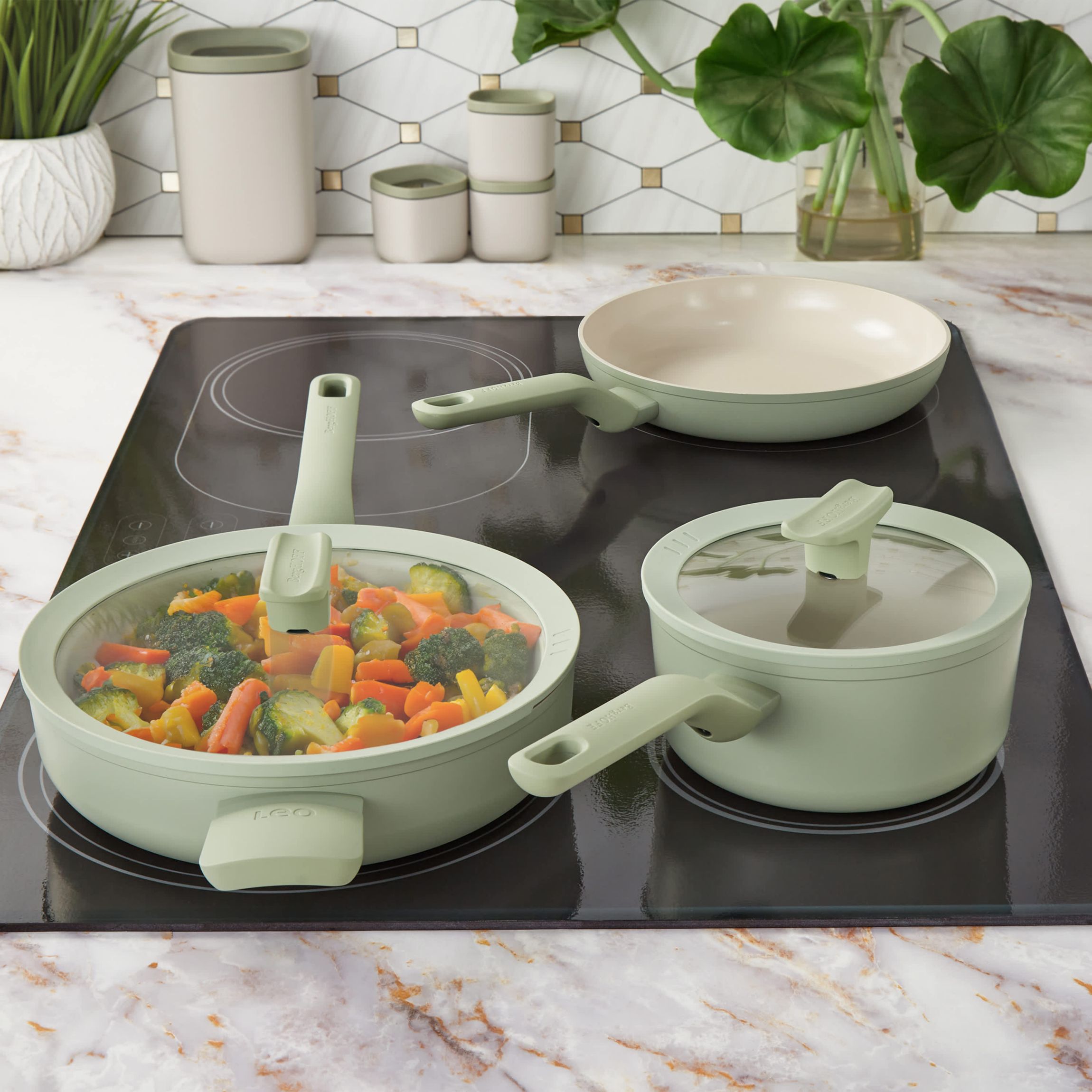 BergHOFF® BergHOFF Balance 5Pc Nonstick Ceramic Cookware Set With Glass ...