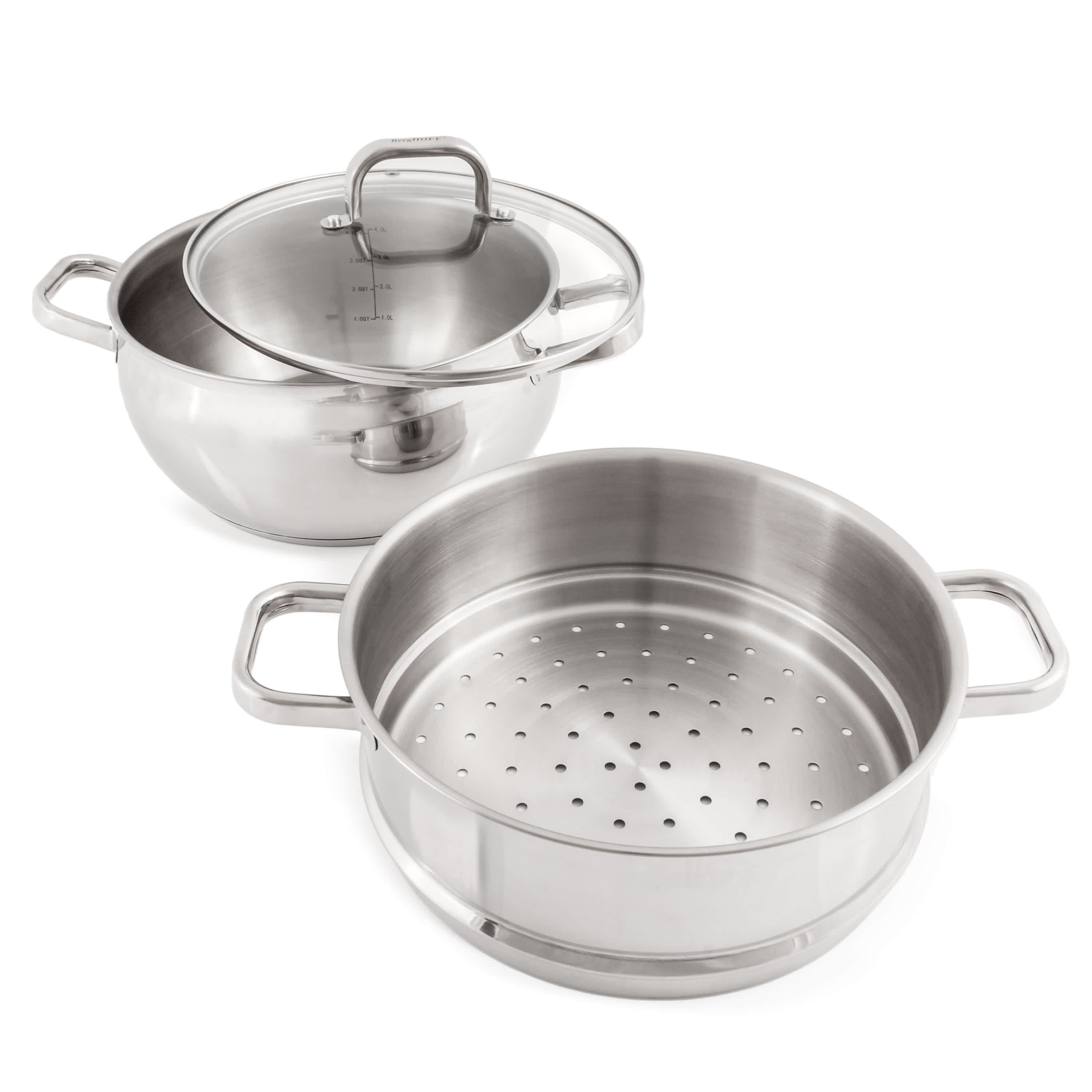 BergHOFF® BergHOFF Belly Shape 18/10 Stainless Steel 3Pc Steamer Set ...