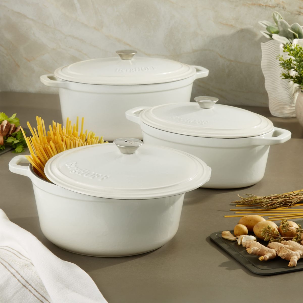BergHOFF® BergHOFF Neo 6pc Cast Iron Dutch Oven Cookware Set with Lids ...