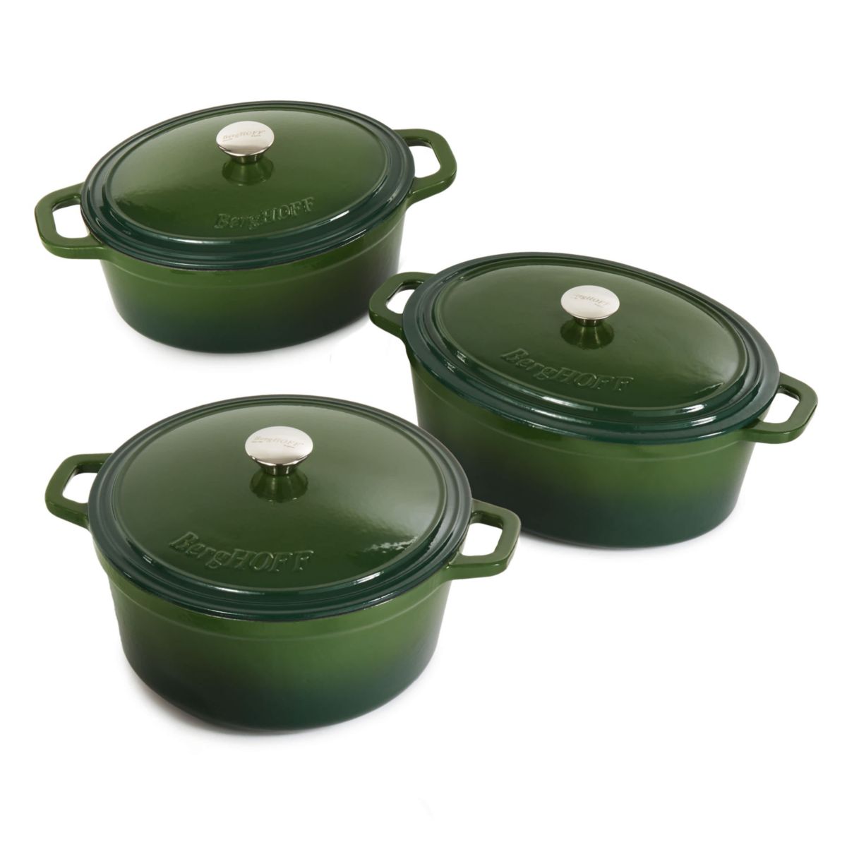 BergHOFF Neo 6pc Cast Iron Dutch Oven Cookware Set with Lids, Green | Belk