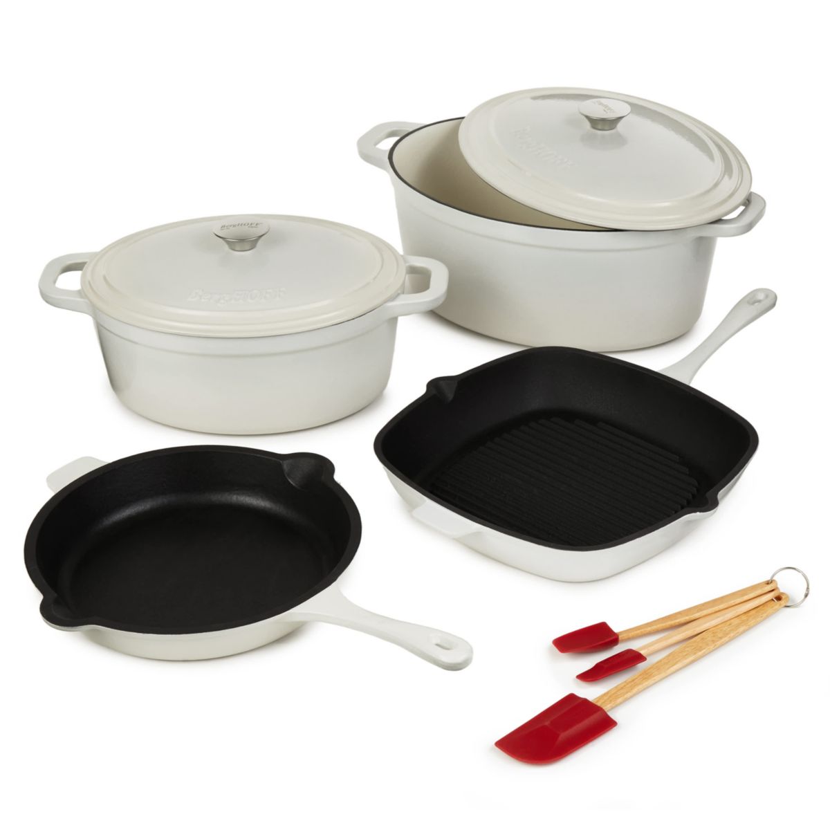 BergHOFF Neo 9pc Cast Iron Cookware Set, White | Belk