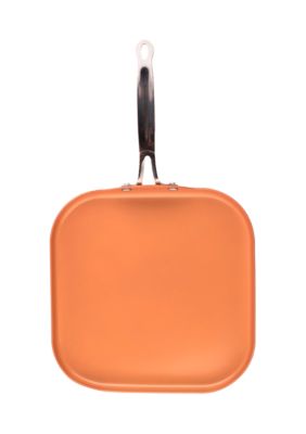 MasterPan Original Copper Pan Non-Stick Square Griddle Pan | belk