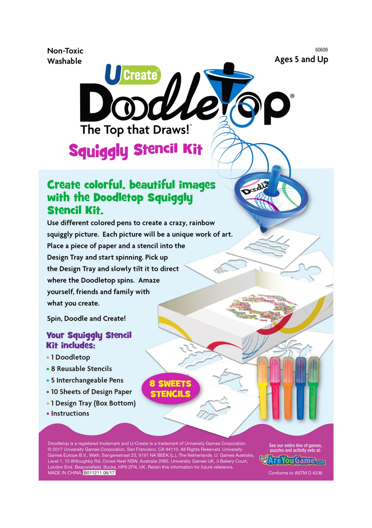U-Create Doodletop Stencil Kit - Sweets | Belk