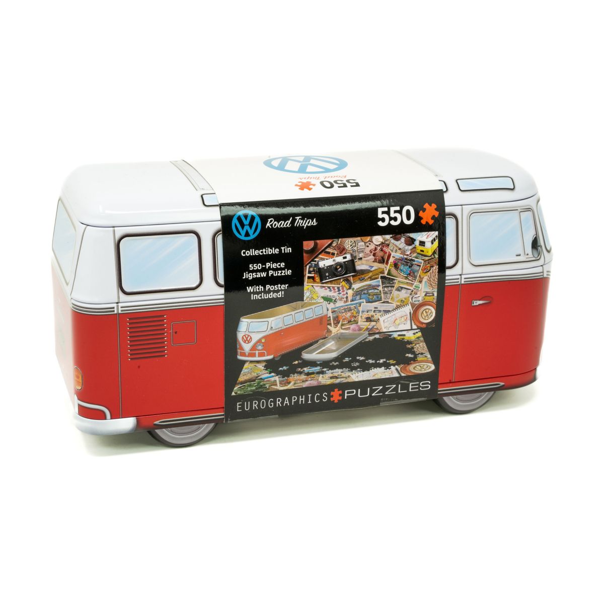 Eurographics Inc VW Road Trips Collectible Bus-Shaped Tin Puzzle: 550 ...