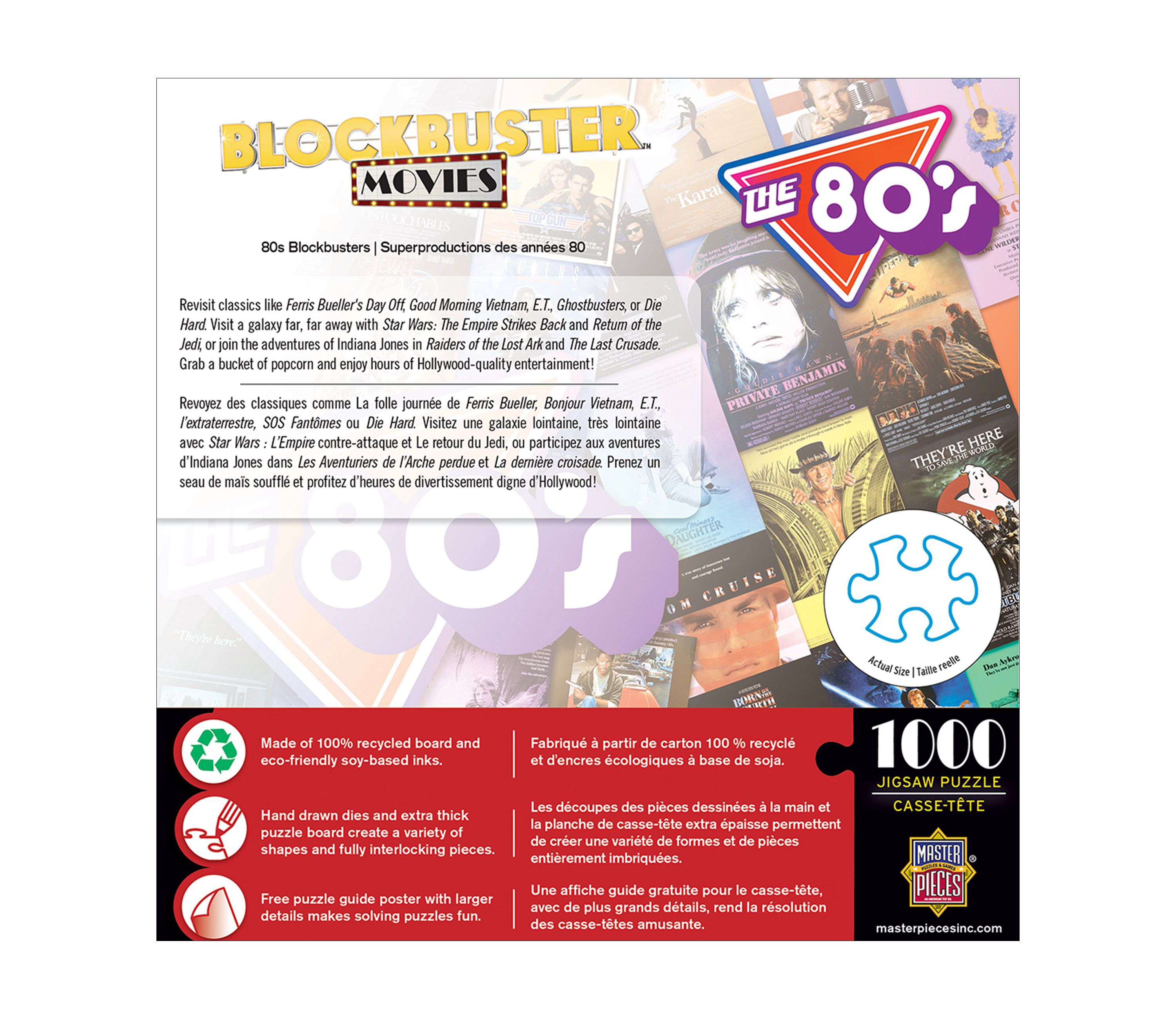 Masterpieces Puzzles Blockbuster Movies - 80s Blockbusters: 1000 Pcs | Belk