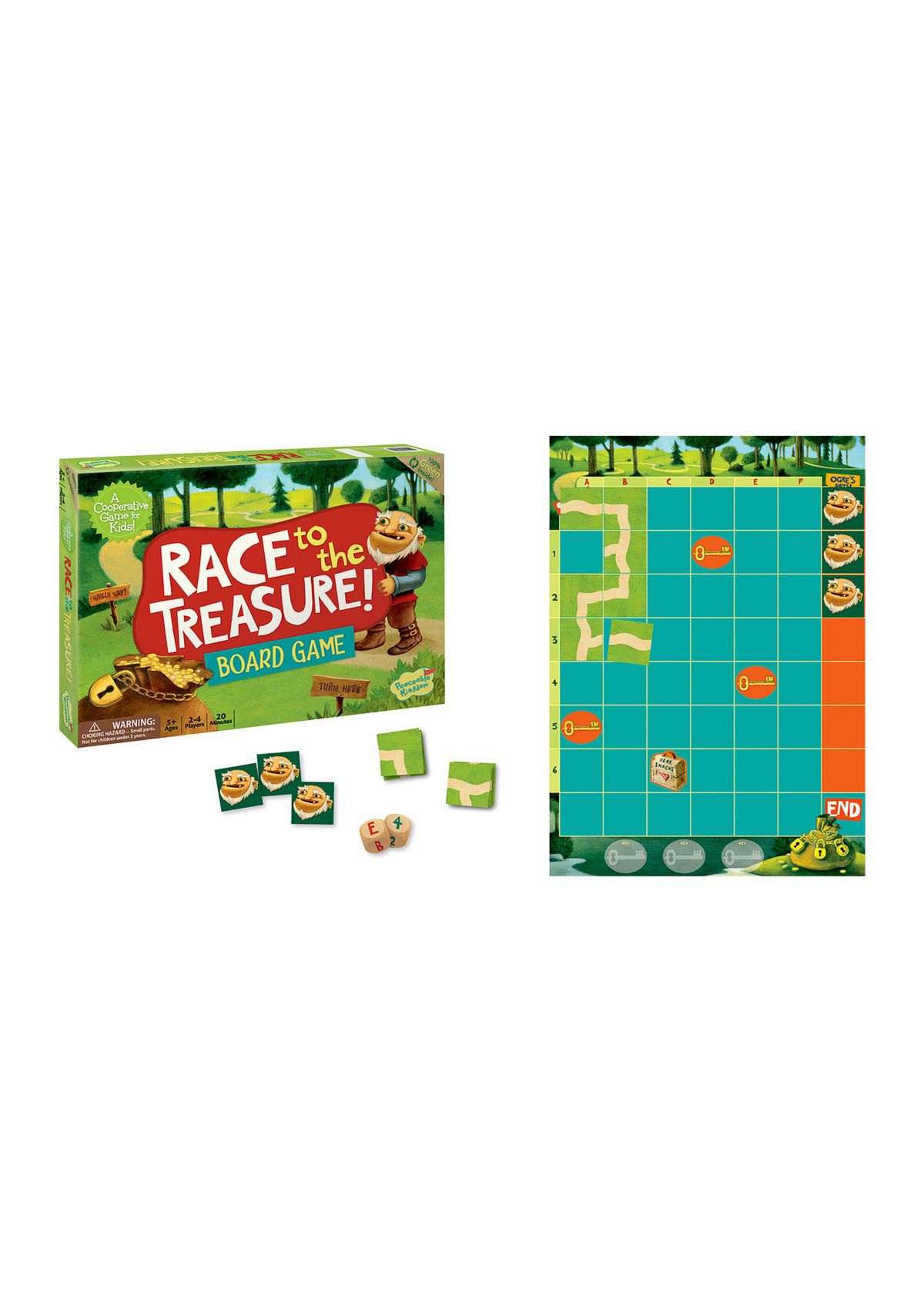 Peaceable Kingdom Race to the Treasure Cooperative Board Game | Belk
