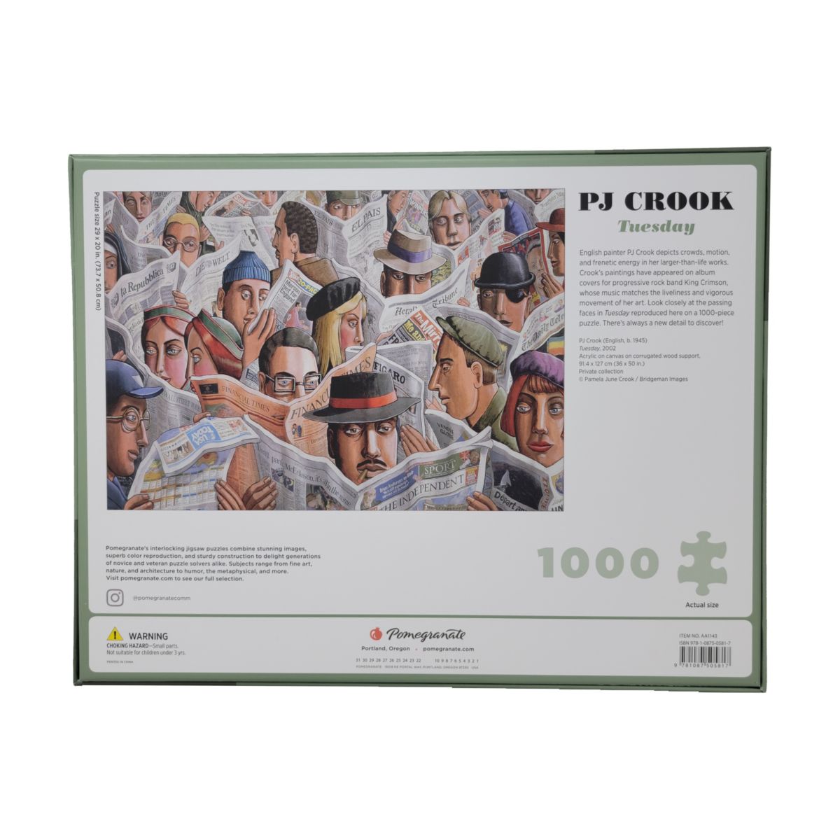 Pomegranate Communications, Inc. PJ Crook - Tuesday Puzzle: 1000 Pcs | Belk