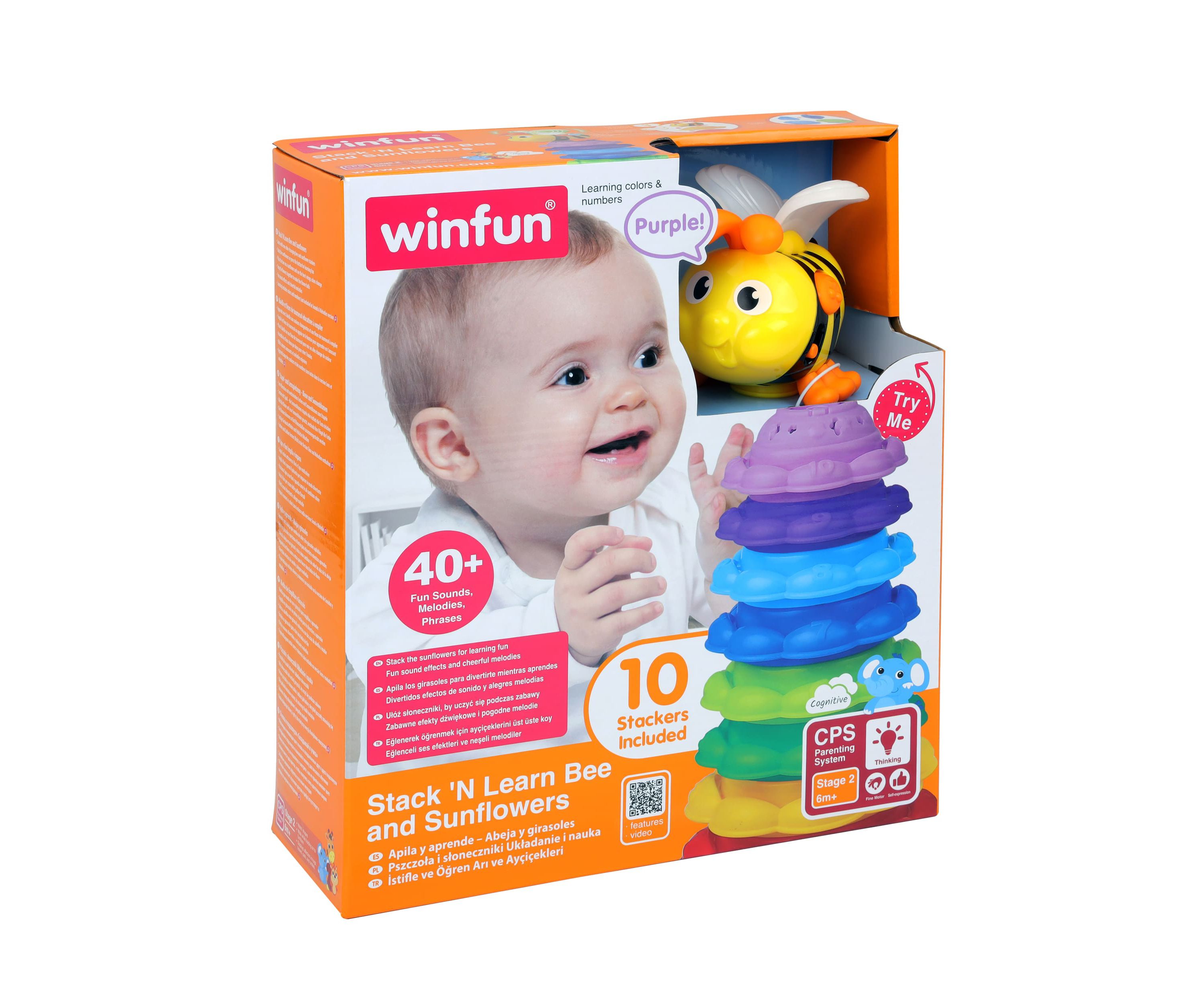 Winfun Stack N Learn Bee and Sunflowers | Belk