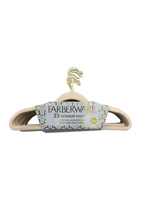 Farberware Set of 25 Flocked Hangers | belk