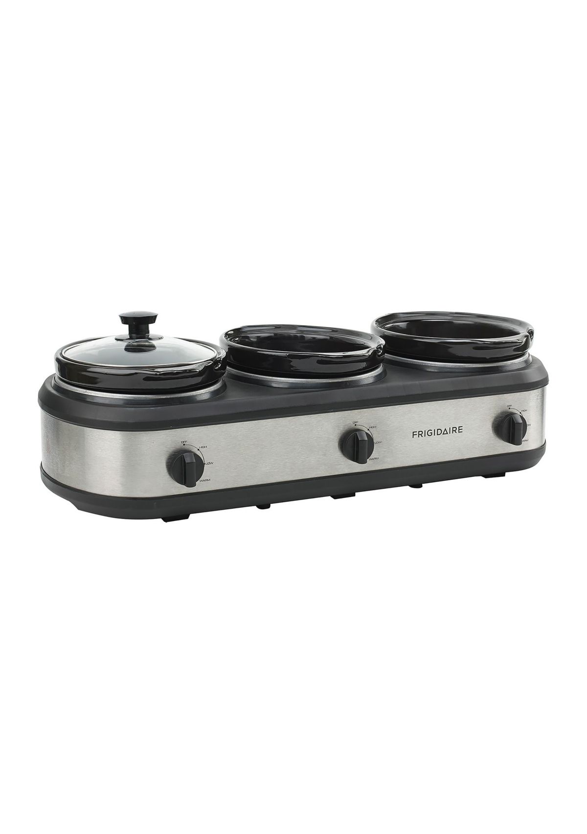 Frigidaire 420-Watt Triple Slow Cooker and Buffet Server with Three 2.5 ...