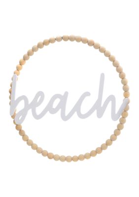 Bramble & Sage Beach Wood Beaded Wall Decor | belk