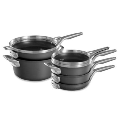 Calphalon® Premier Space-Saving 8pc Hard-Anodized Nonstick Cookware Set ...