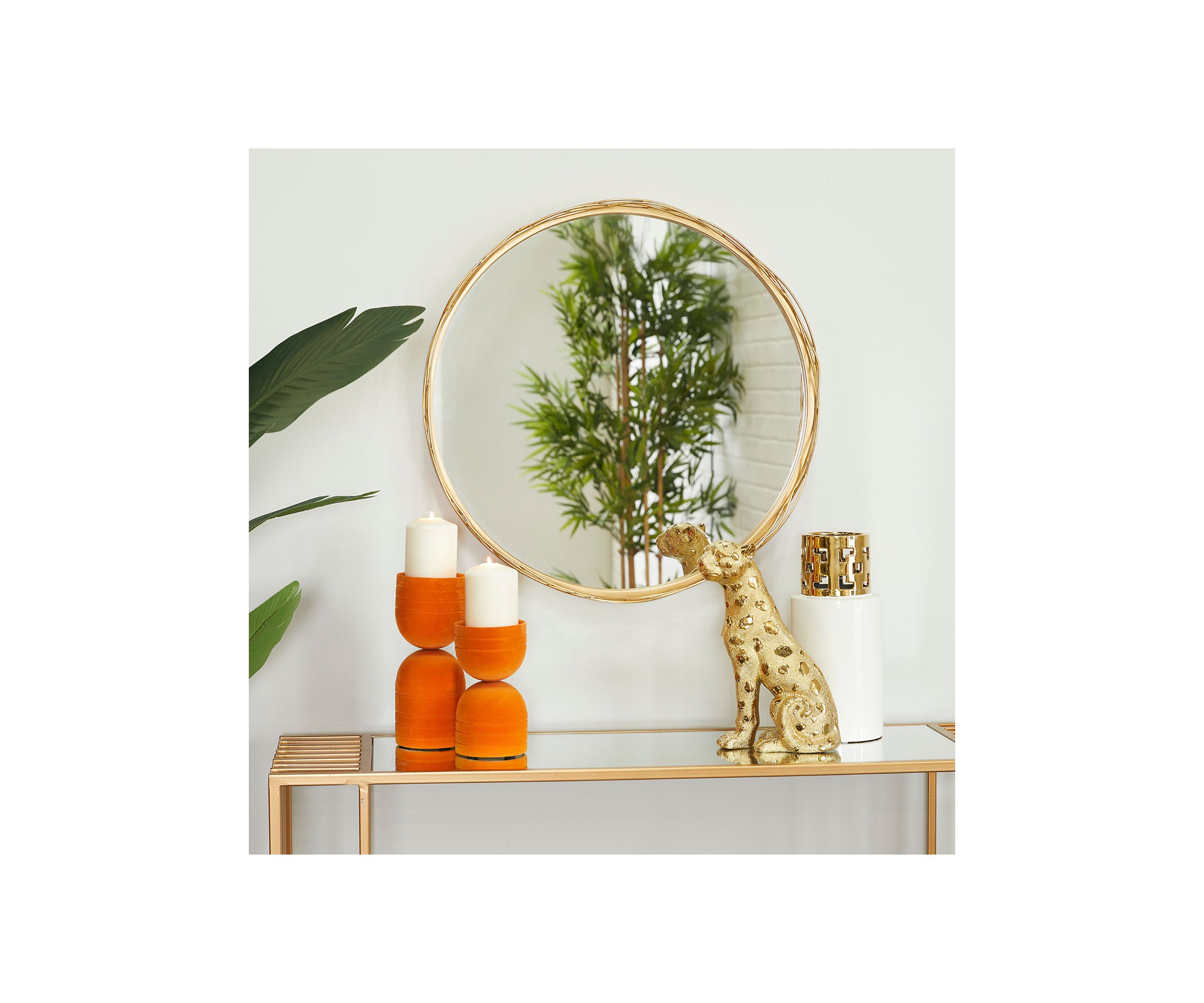 Cosmoliving by Cosmopolitan Glam Metal Wall Mirror | Belk