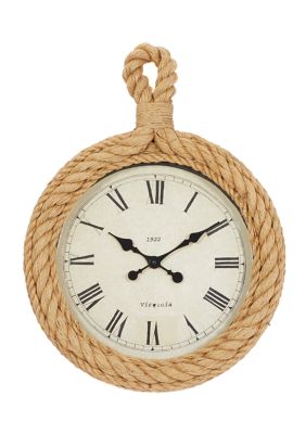 Monroe Lane Jute Coastal Wall Clock | belk