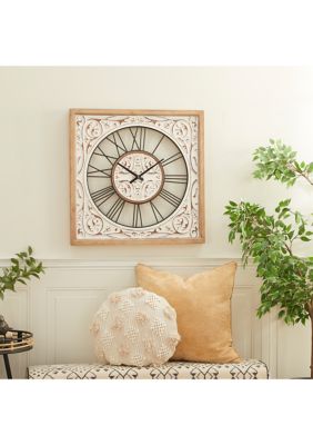 Monroe Lane Farmhouse Wood Wall Clock | belk