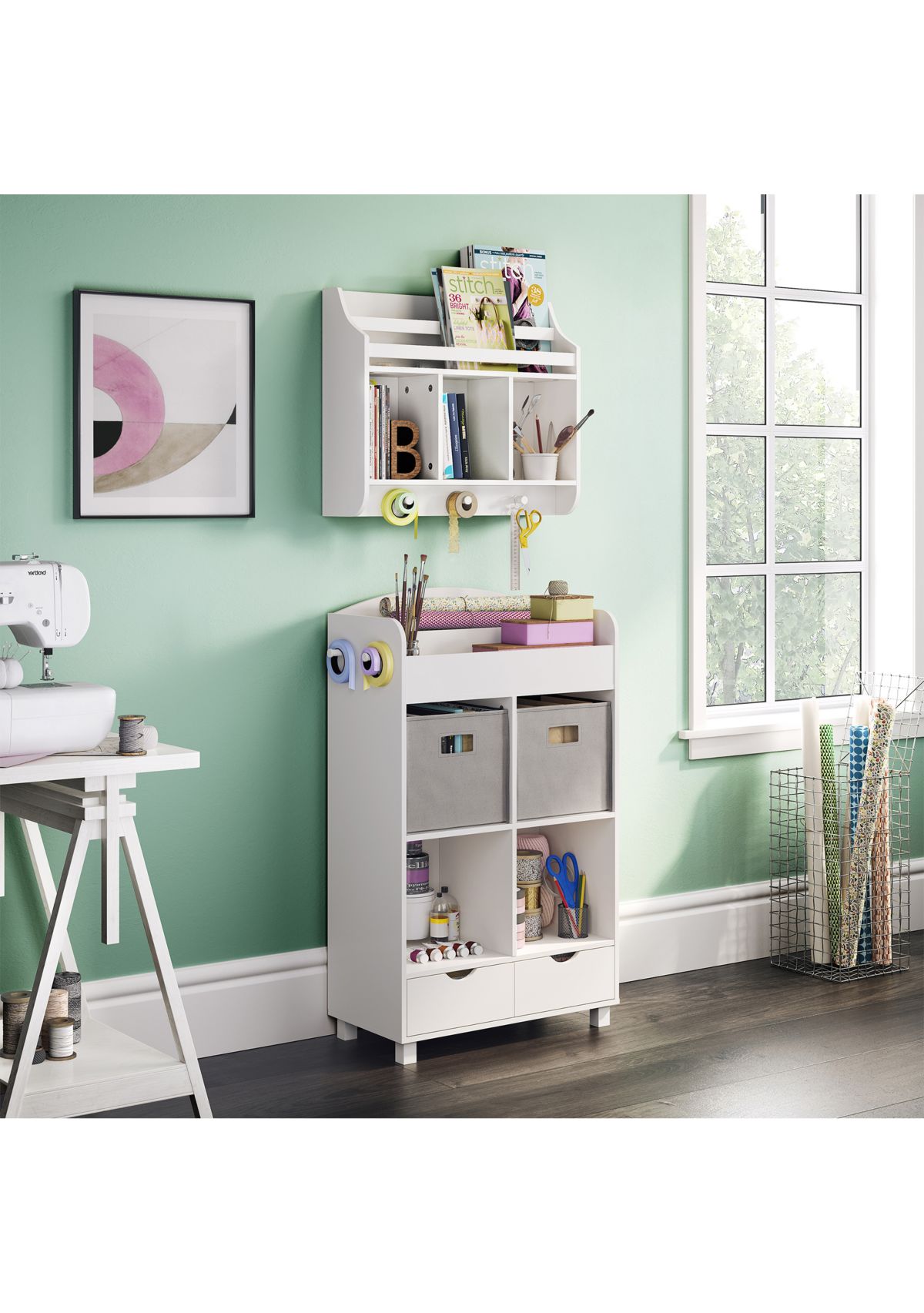 RiverRidge Home Book Nook Kids Cubby Storage Cabinet with Bookrack and ...