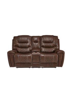 Corinthian Spectrum Reclining Console Loveseat | belk