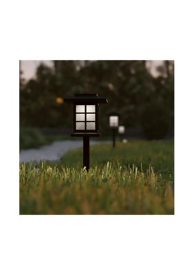 Belnick 8 Pack Black Lantern Style LED Solar Lights Weather Resistant ...
