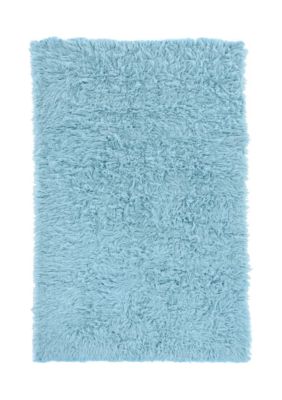 Linon Furniture Pastel Blue Flokati Rug | belk