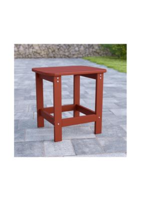 Belnick Charlestown All Weather Poly Resin Wood Adirondack Side Table ...
