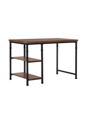 Linon Furniture Jones Collection Cognac Two Shelf Desk | belk