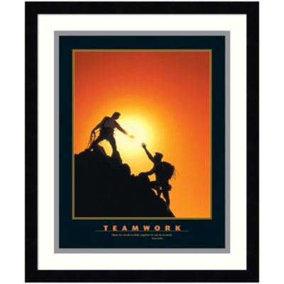 Amanti Art Teamwork (Climbers) Wood Framed Wall Art Print | belk