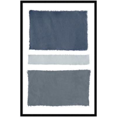 Amanti Art Painted Weaving V Gray Framed Wall Art Print | belk