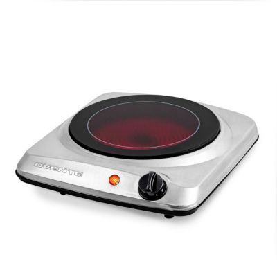 Ovente Countertop Infrared Single Burner, 1000W Electric Hot Plate with ...
