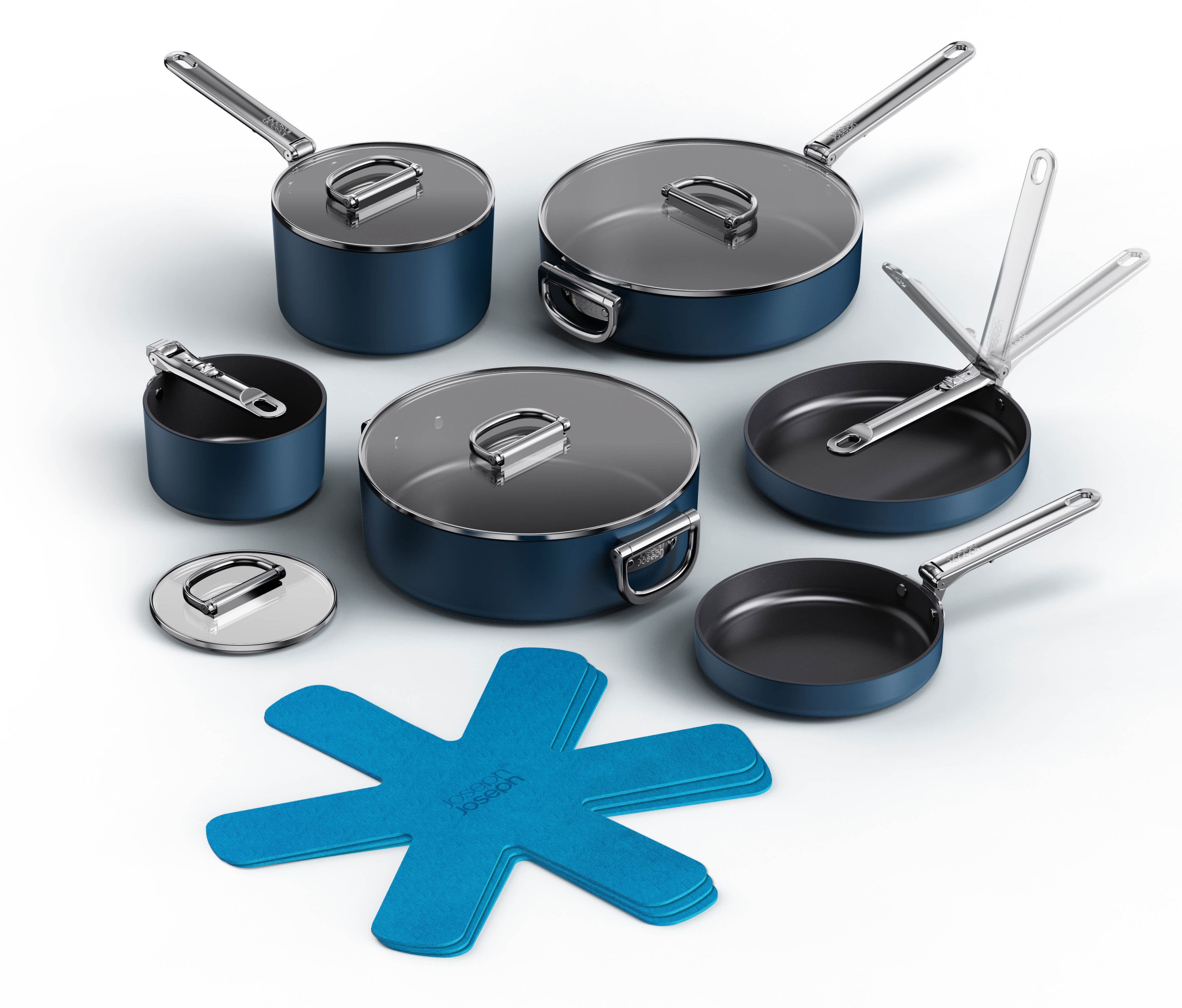Joseph Joseph® Space Saving 10-piece Ceramic Non-Stick Cookware Set ...
