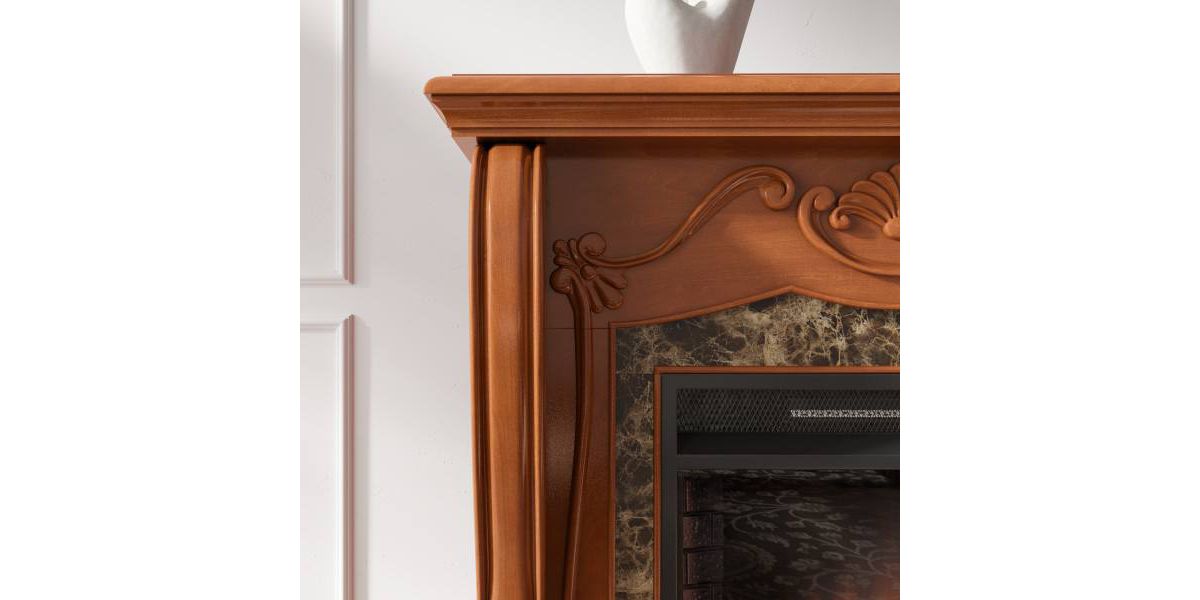 SEI Furniture Cardona Touch Screen Electric Fireplace with Faux Marble ...