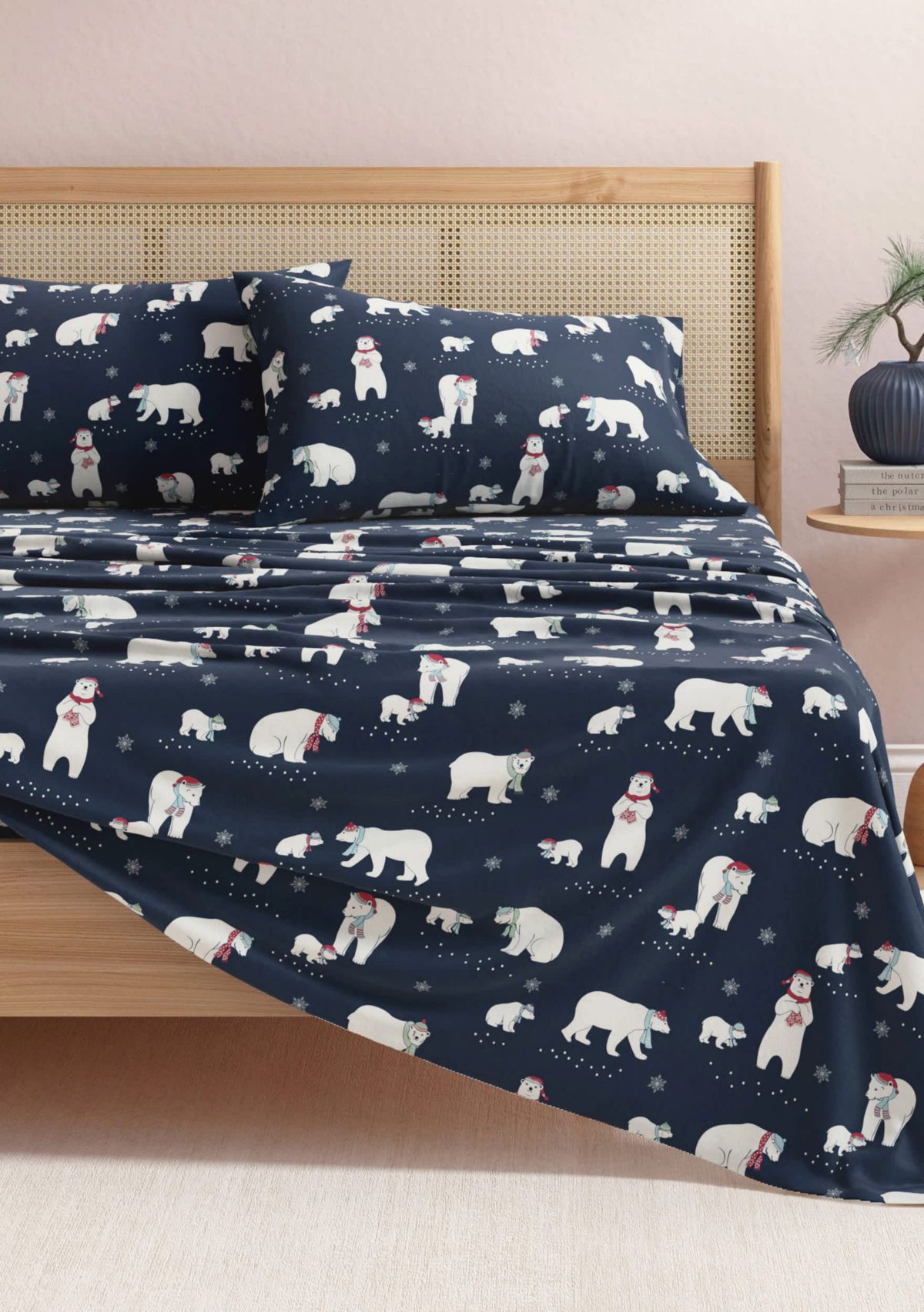 Premium Comforts Turkish Cotton Christmas Flannel Bed Sheet Set | Belk