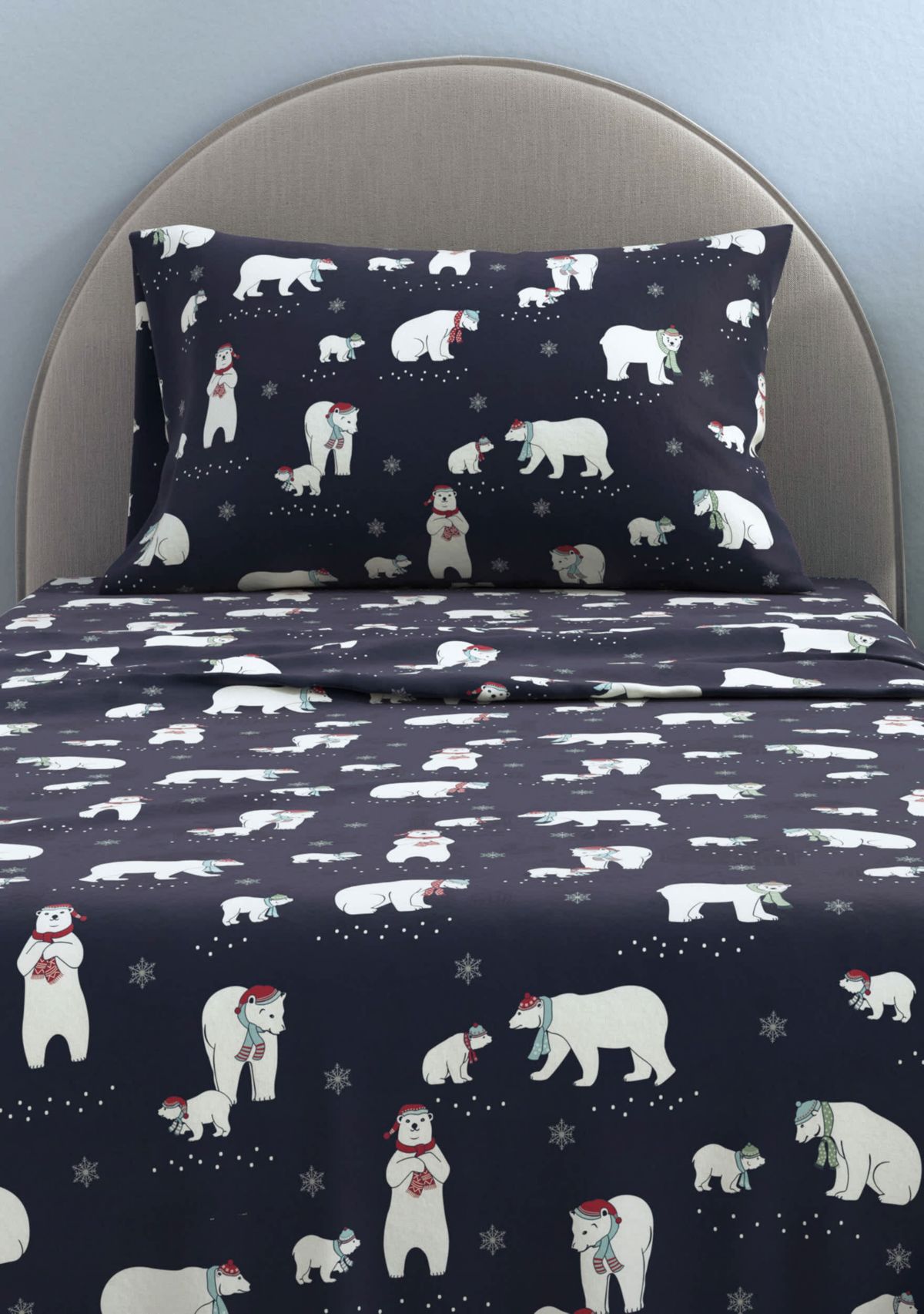 Premium Comforts Turkish Cotton Christmas Flannel Bed Sheet Set | Belk