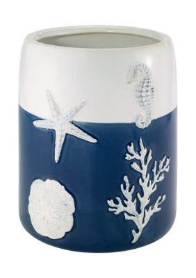 Avanti Sea Glass Wastebasket 8-in. x 7.1-in. 9.8-in. | belk