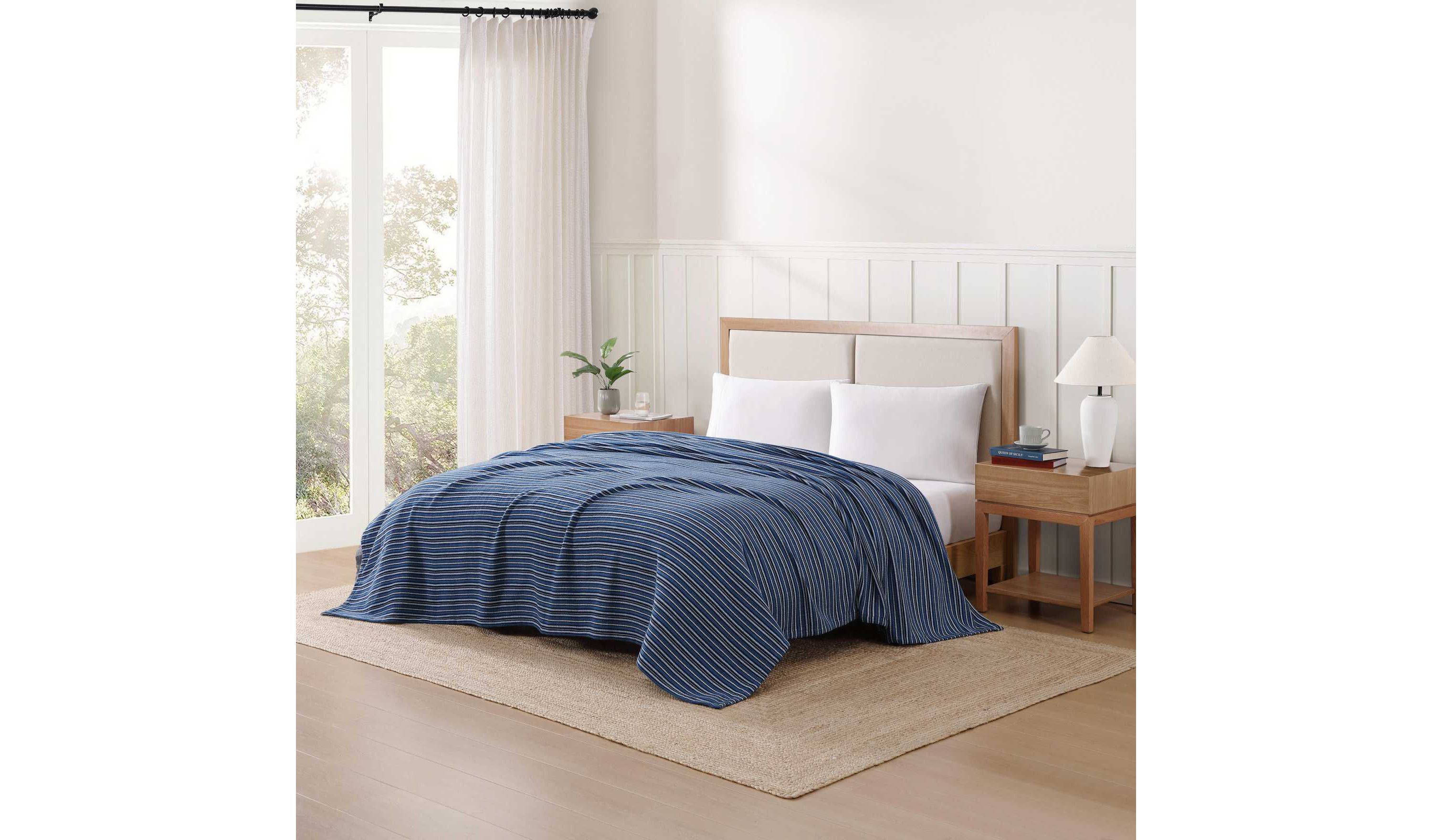 Tommy Hilfiger Nantucket Stripe Cotton Blanket | Belk