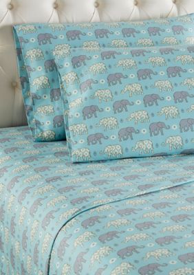 Micro Flannel Elephants Sheet Set | belk