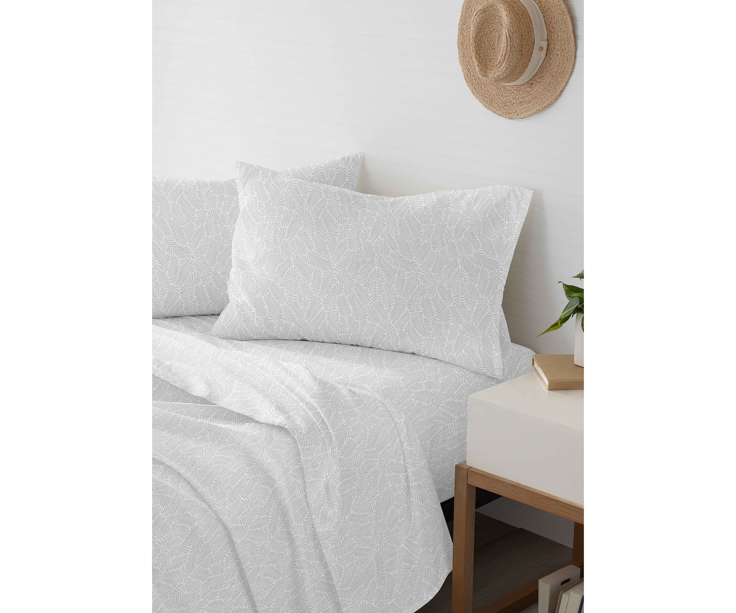 Southern Tide Cedar Island Grey Leafy Vine Print Sheet Set | Belk