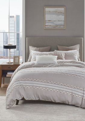 Madison Park Bellagio 7 Piece Jacquard Comforter Set Gray Belk