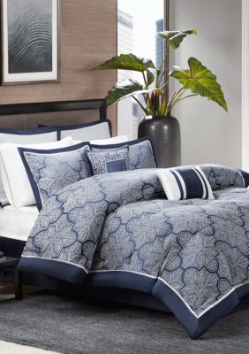 Madison Park Bellagio 7 Piece Jacquard Comforter Set Brown Belk