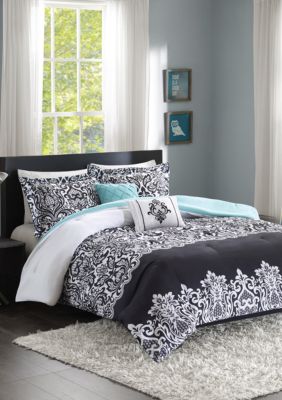 Intelligent Design Raina Gray and Silver Comforter Set | belk